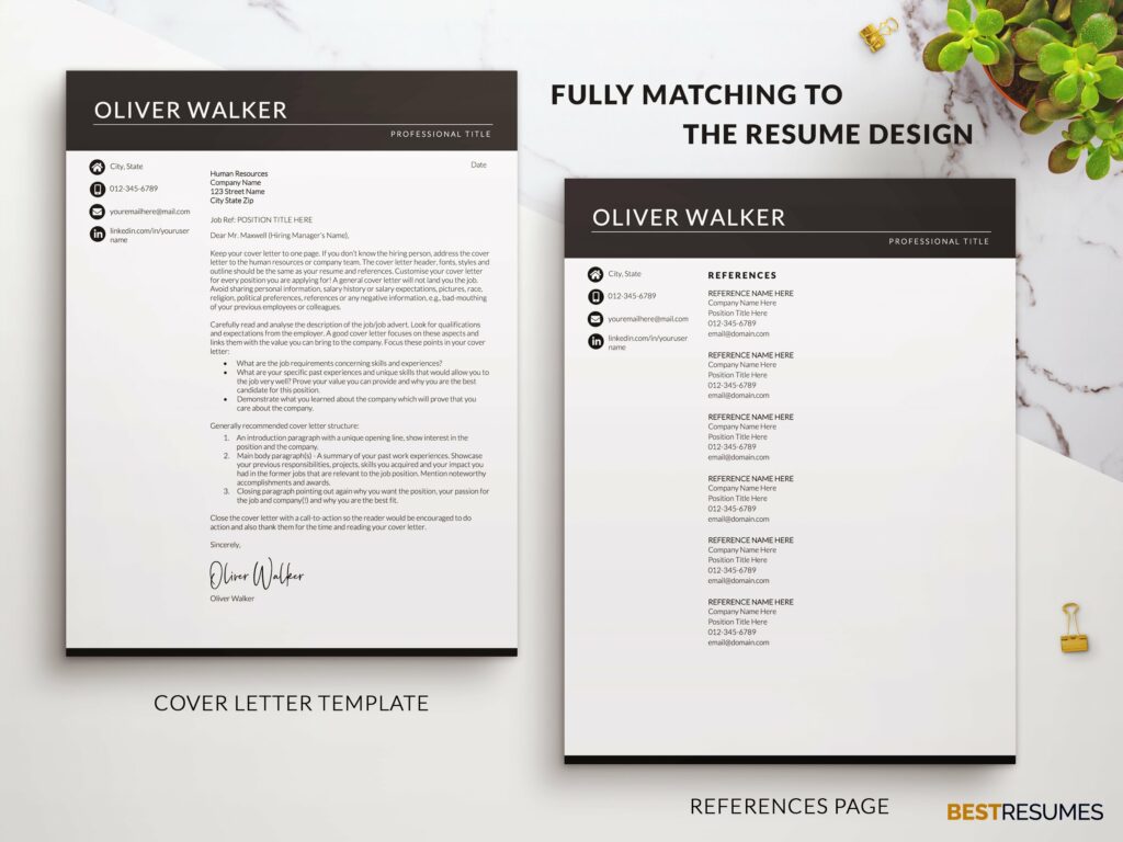 Business Resume CV Template – MasterBundles