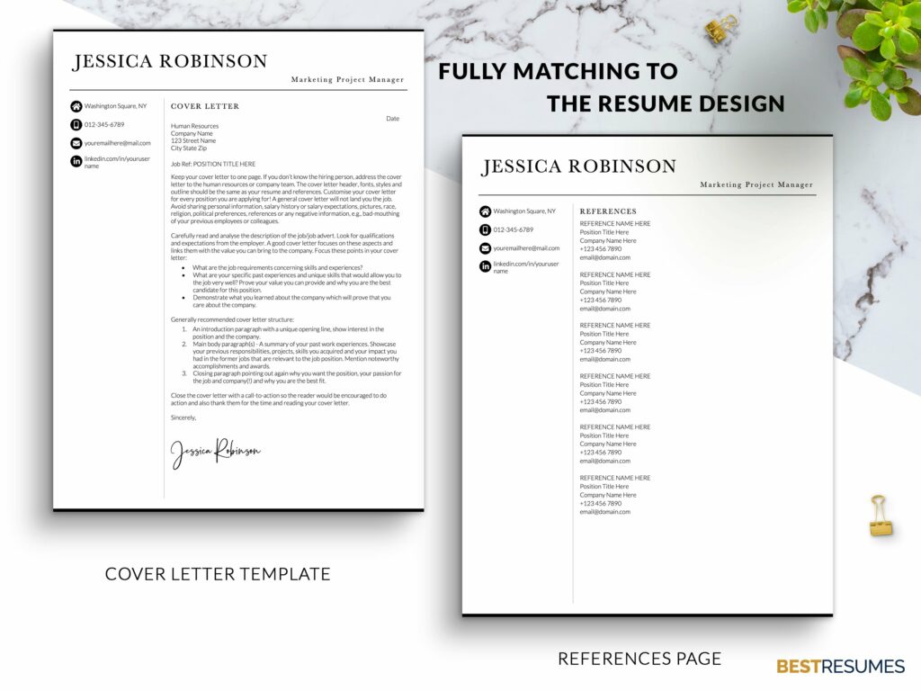 Marketing Manager Resume CV Template – MasterBundles