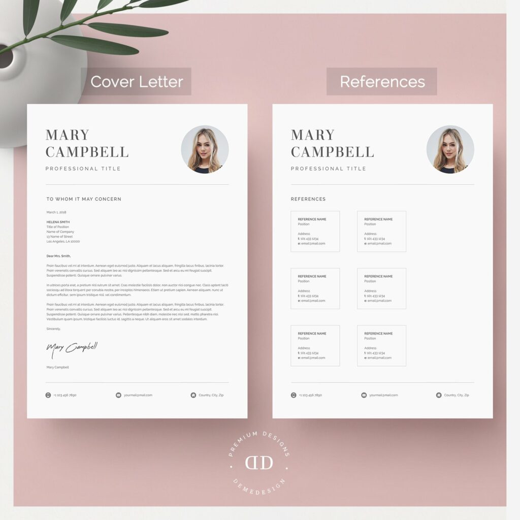 Word Resume & Cover Letter Template – MasterBundles