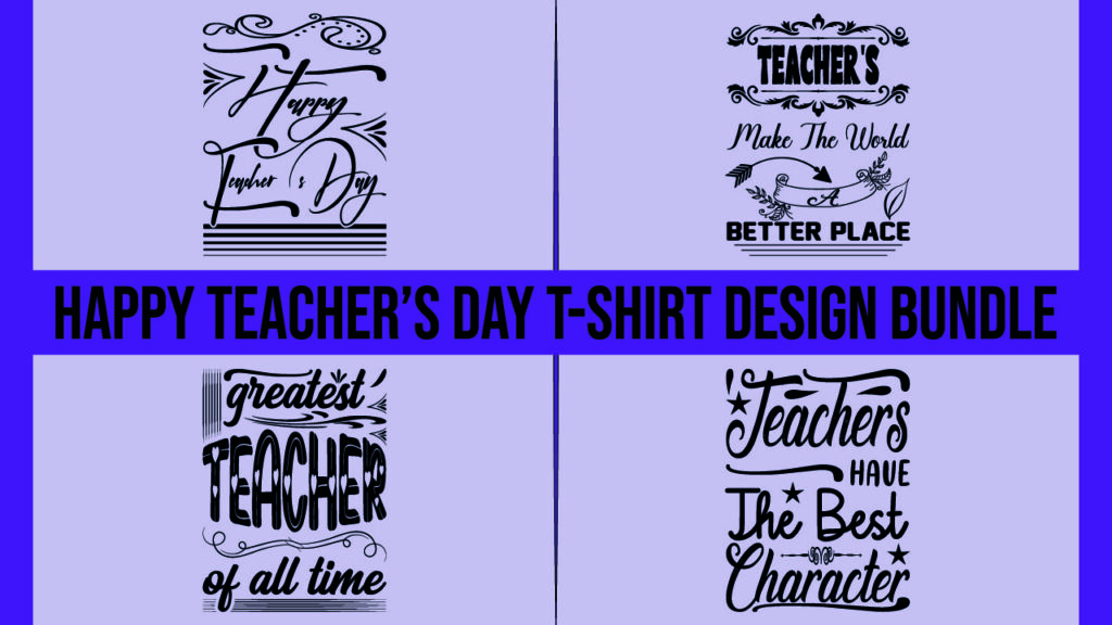 Happy Teacher's Day T-shirt Design Bundle - MasterBundles