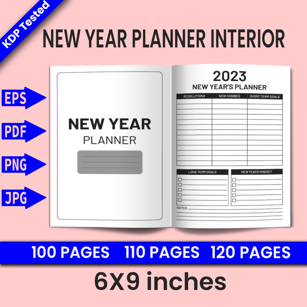 2023 New Year Planner - KDP Interior - MasterBundles