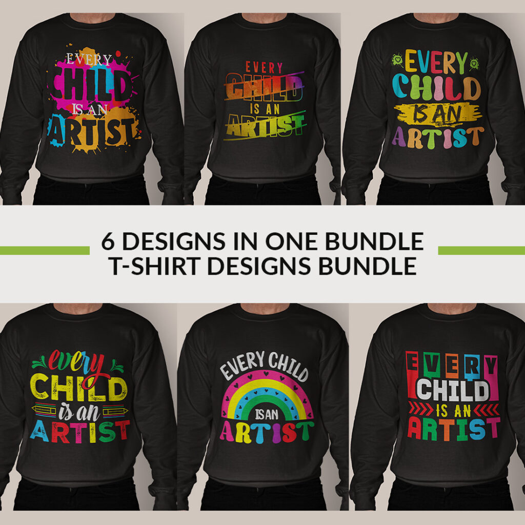 Custom Graphics Kids T-shirt Designs bundle - MasterBundles