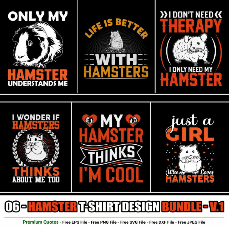 Hamster t-shirt design bundle - MasterBundles