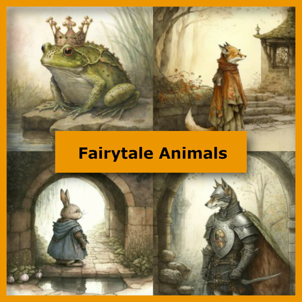 Fairytale animal watercolor illustrations - MasterBundles