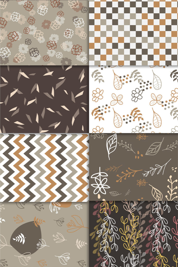 8 styles of different digital paper pattern. - MasterBundles