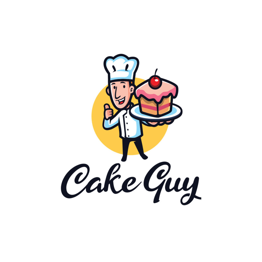 Cake Chef Mascot Logo - MasterBundles