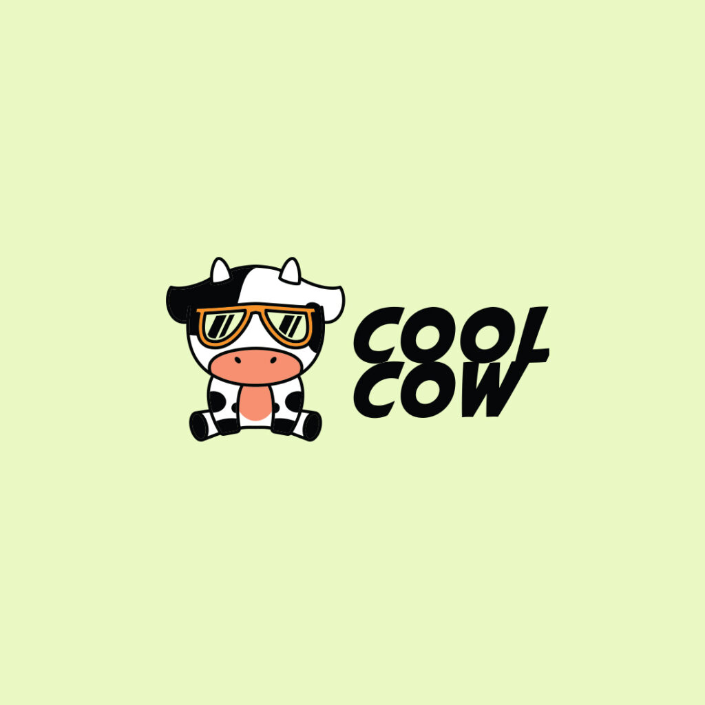 Cool Cow Cartoon Mascot Logo - MasterBundles