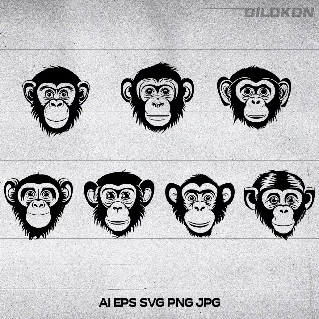6+ Monkey SVG Images for 2025 - MasterBundles