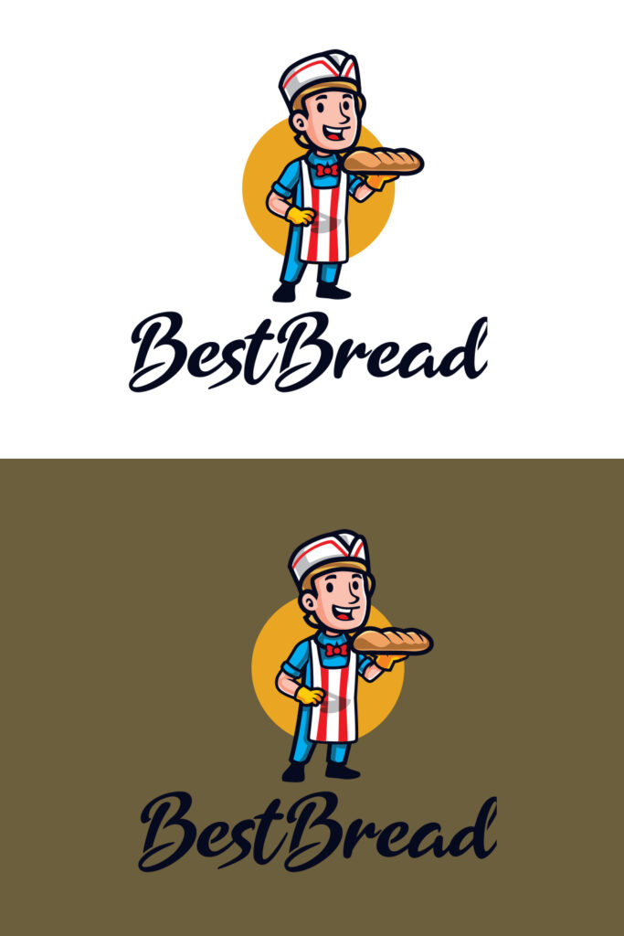 Best Bread - Chef Mascot Logo Design - MasterBundles
