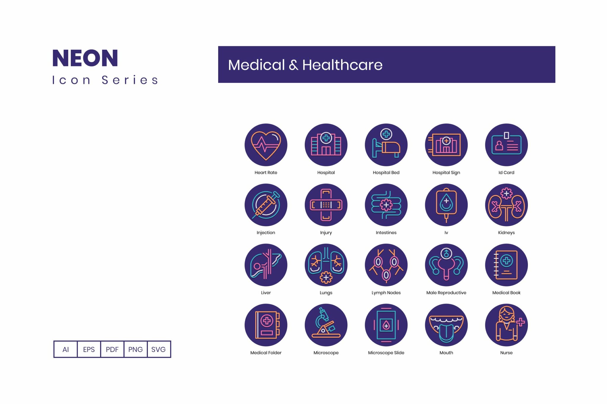 100 Medical & Healthcare Icons – MasterBundles