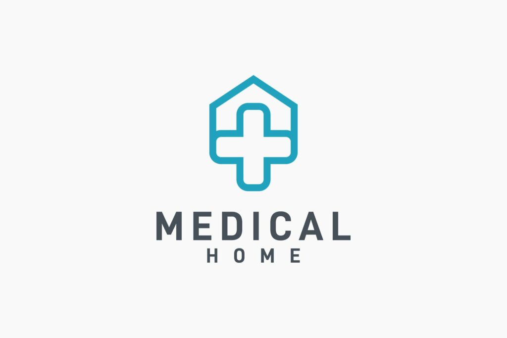 medical home logo design inspiration – MasterBundles
