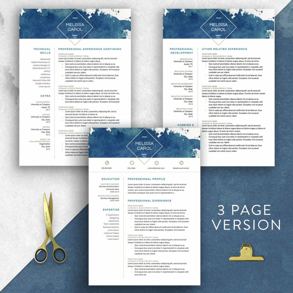Modern Resume Template Word – MasterBundles