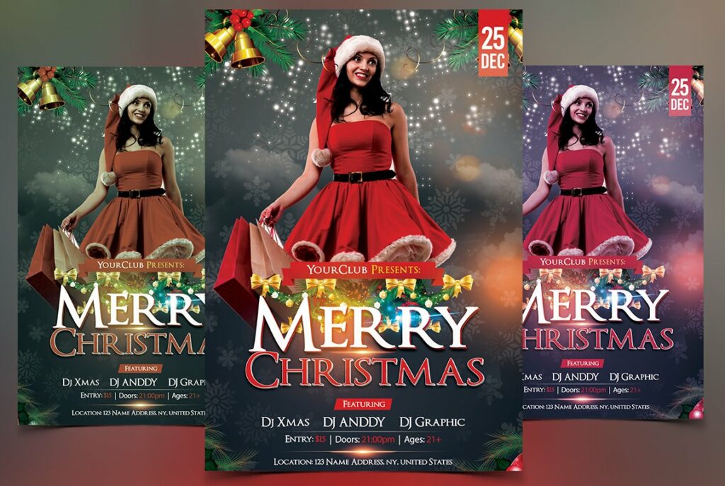 Merry Christmas - PSD Party Flyer – MasterBundles
