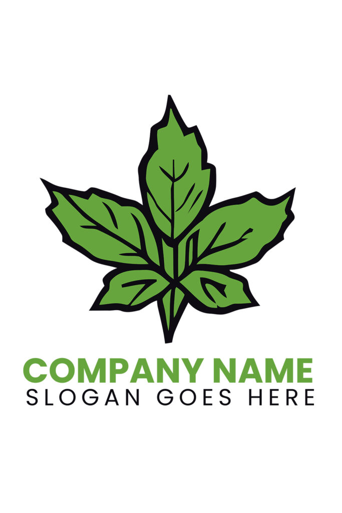 Green leaves Logo Botanical Logo Design - MasterBundles