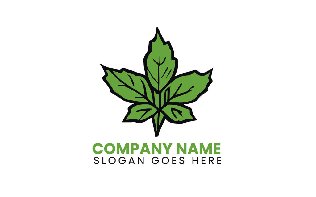 Green leaves Logo Botanical Logo Design - MasterBundles