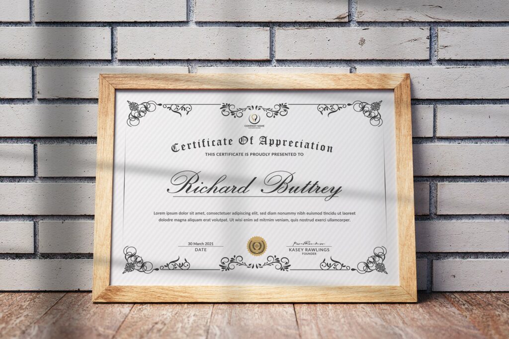 Clean Certificate Template – MasterBundles