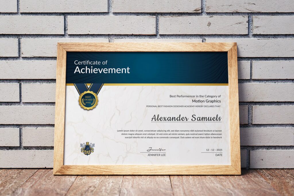 Award Certificate Template – MasterBundles
