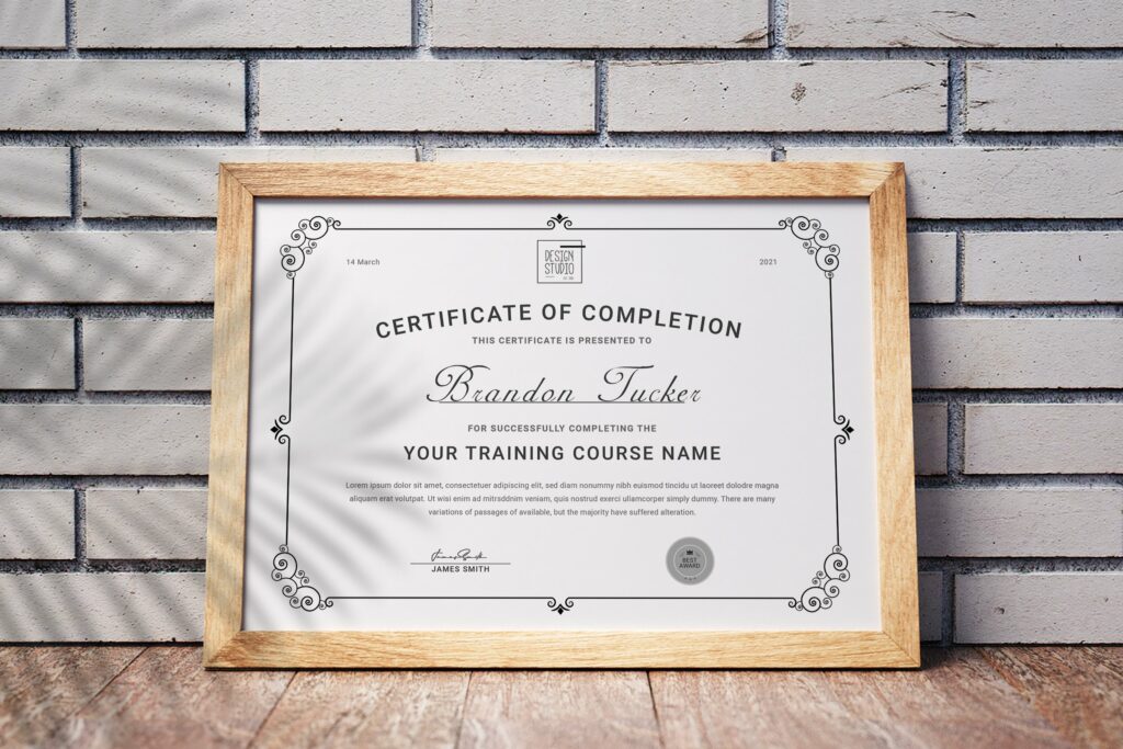 Clean Certificate Template Word – MasterBundles