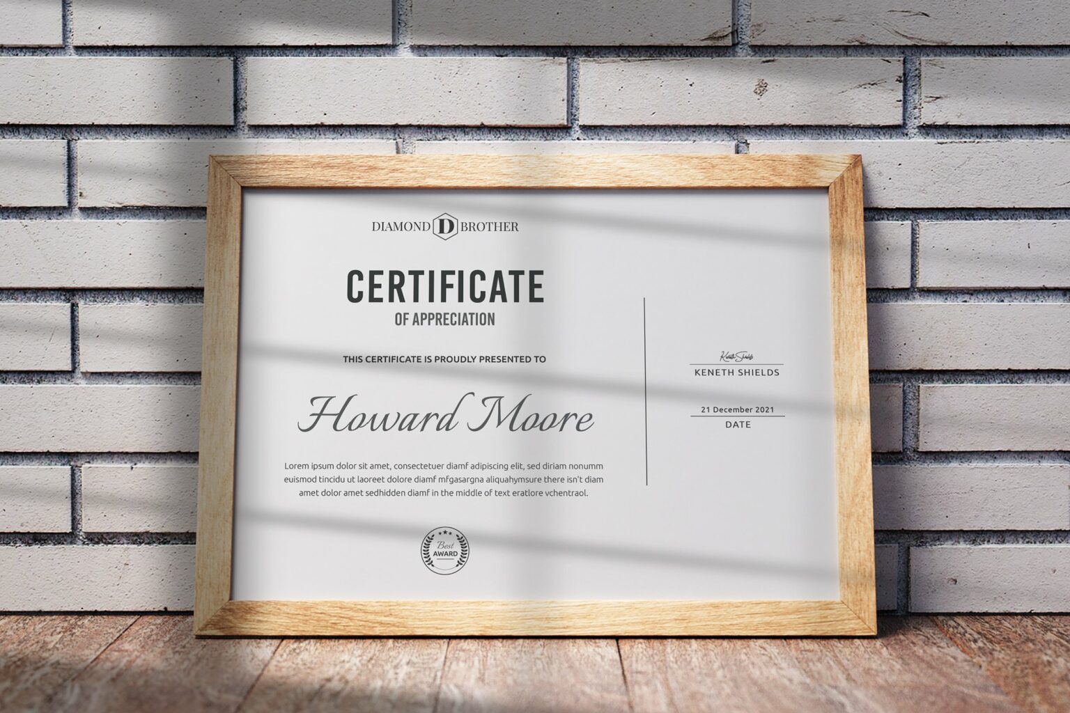 Clean Certificate Template – MasterBundles