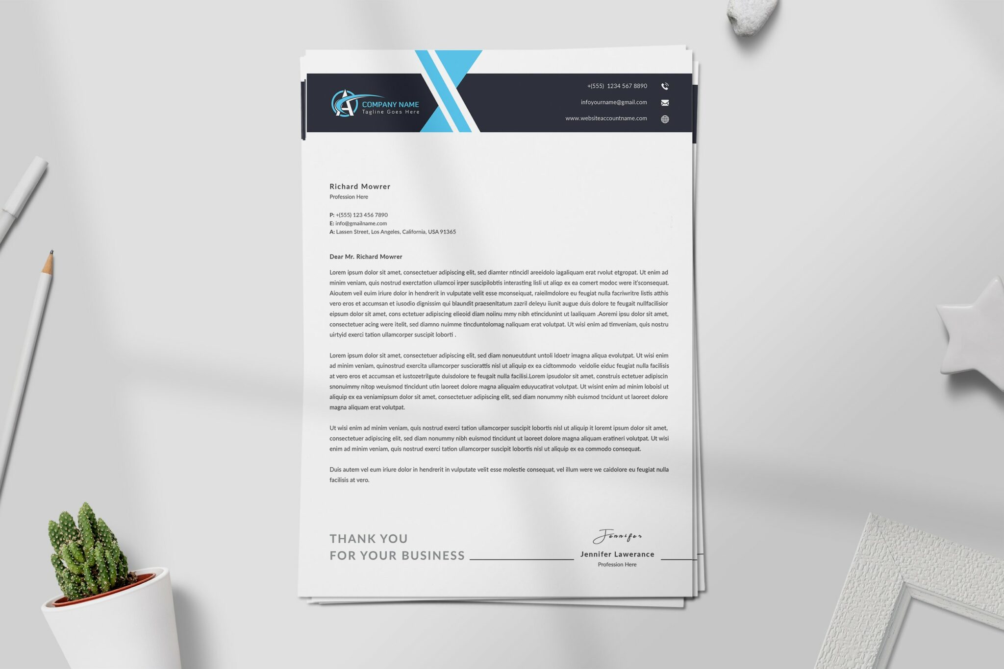 Modern Letterhead Template – MasterBundles