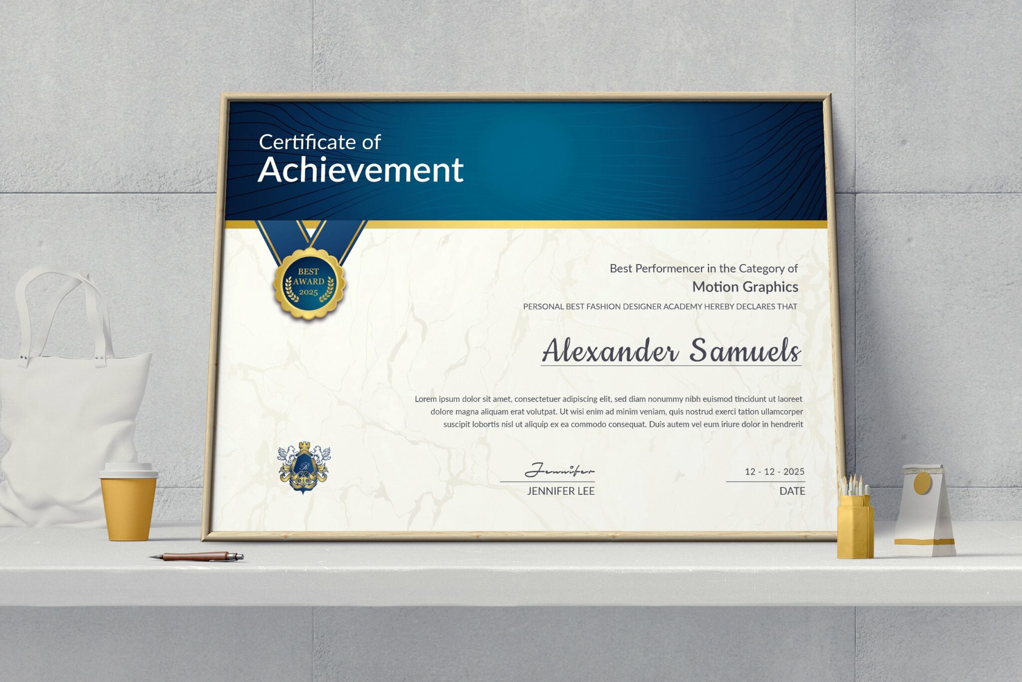 Award Certificate Template – MasterBundles