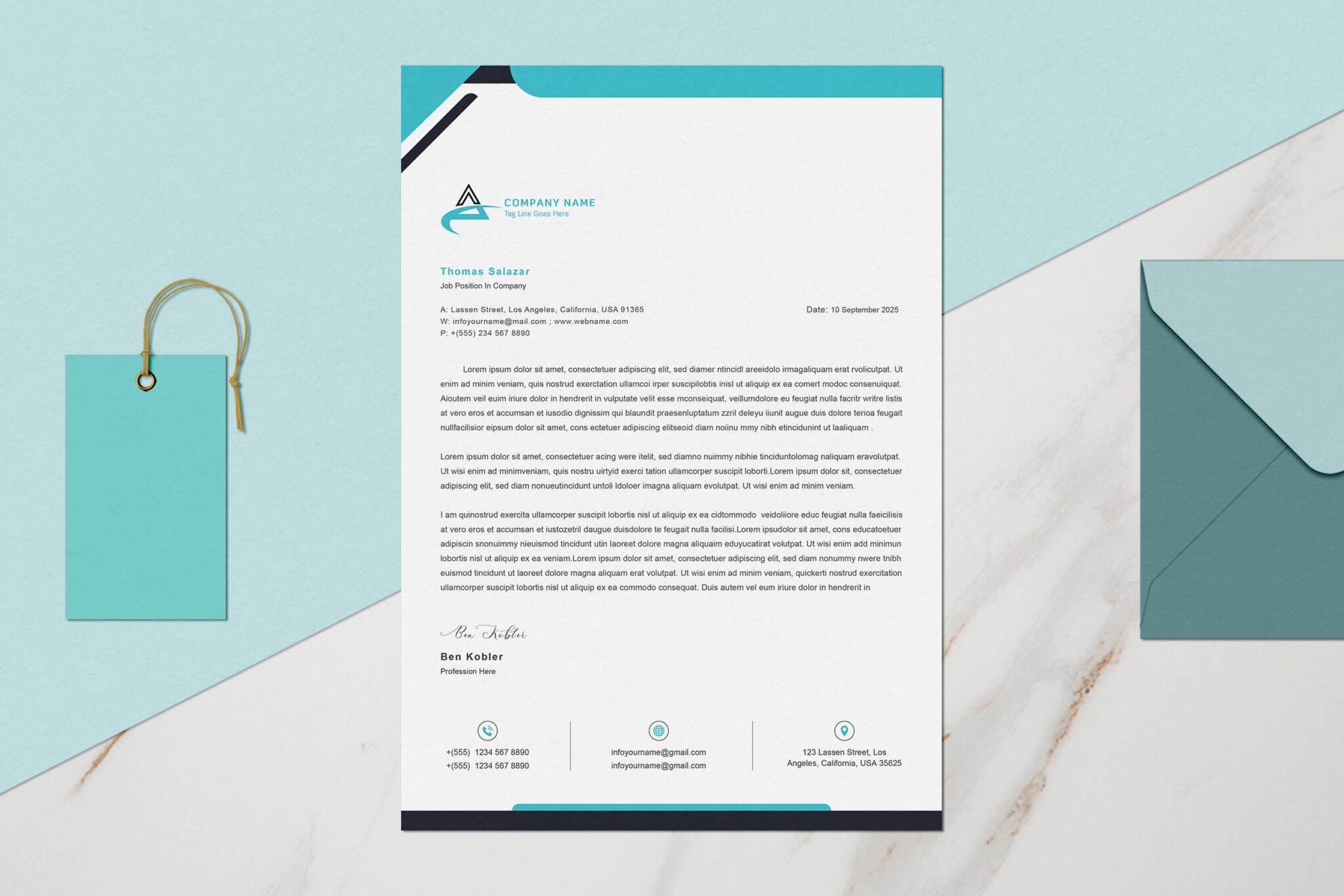 Letterhead Template – MasterBundles