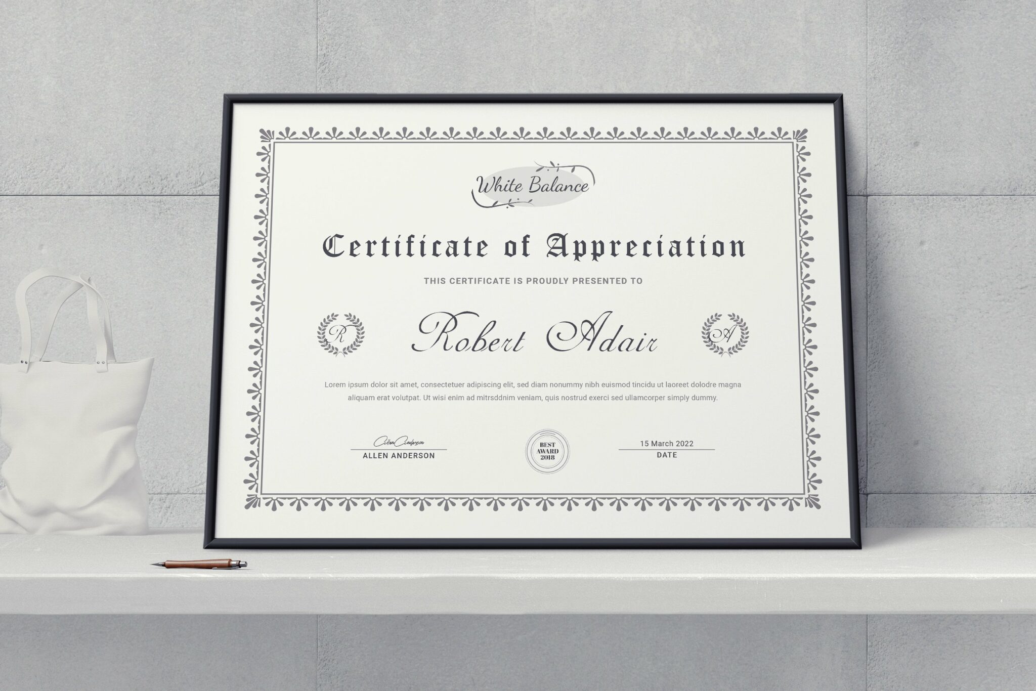 Clean Certificate Template – MasterBundles