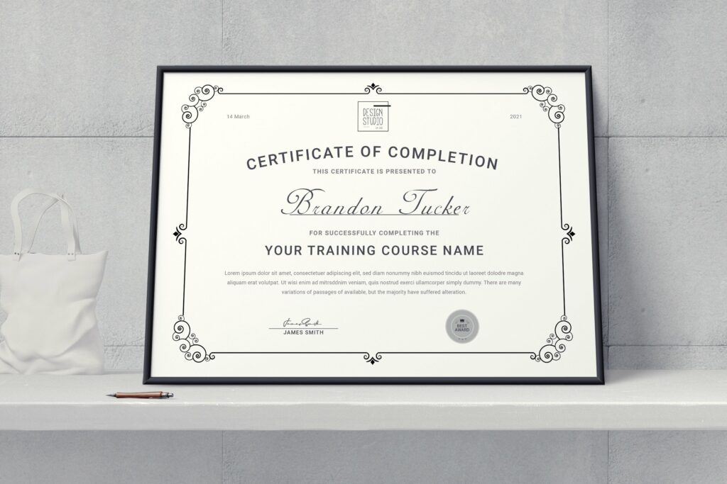 Clean Certificate Template Word – MasterBundles