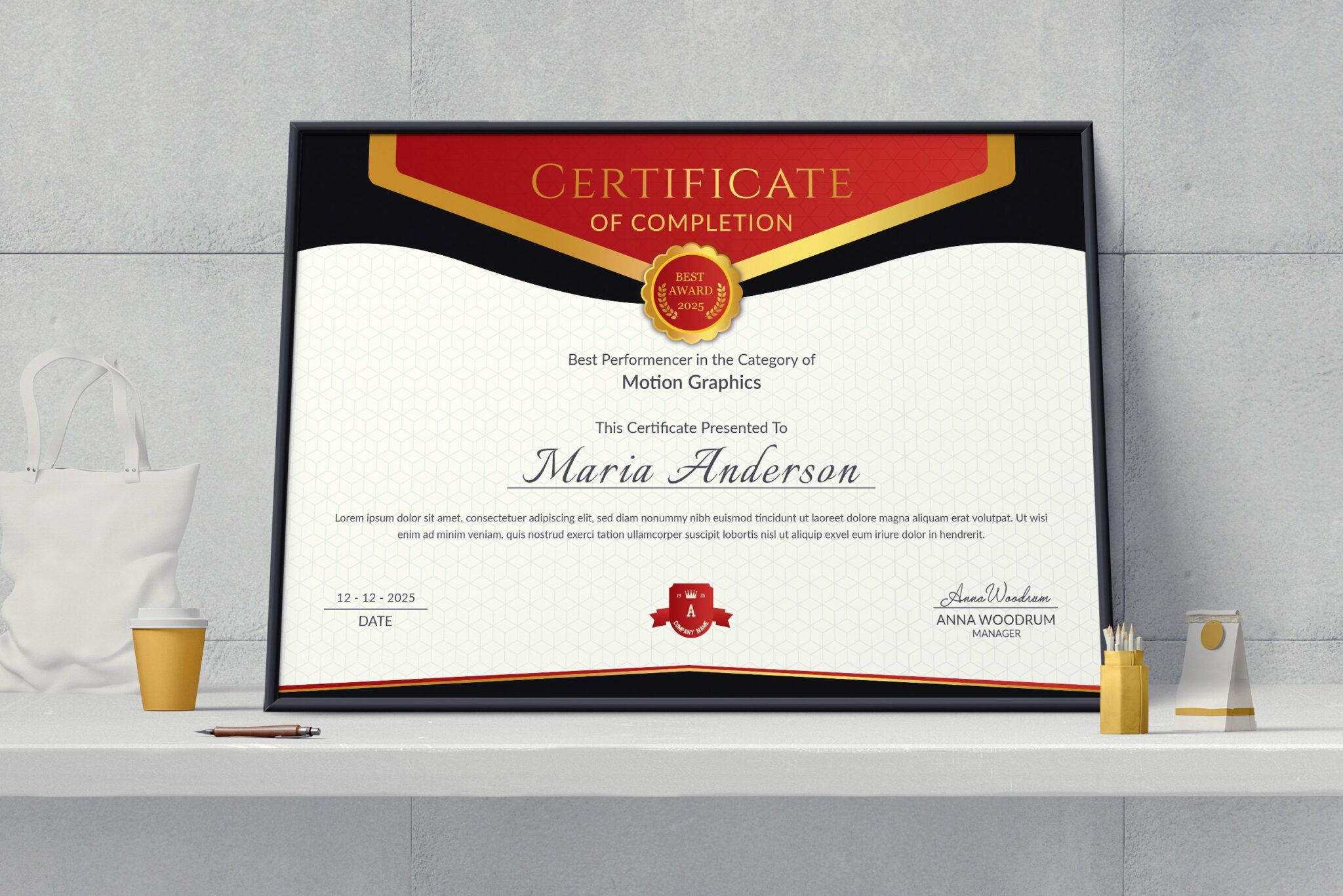 Certificate of Completion Template – MasterBundles