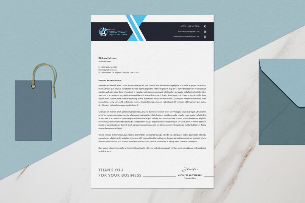 Modern Letterhead Template – MasterBundles