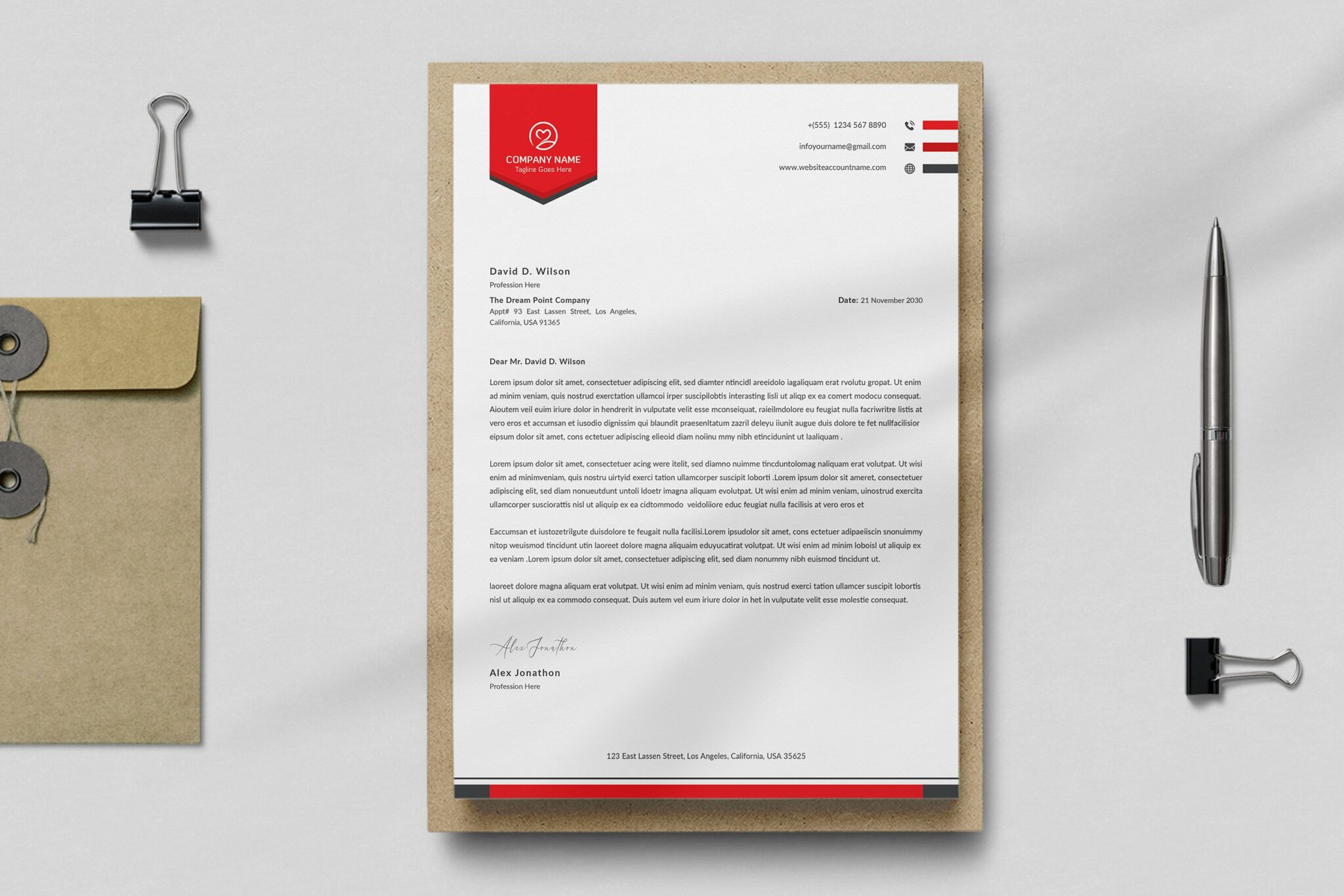 Letterhead Template – MasterBundles