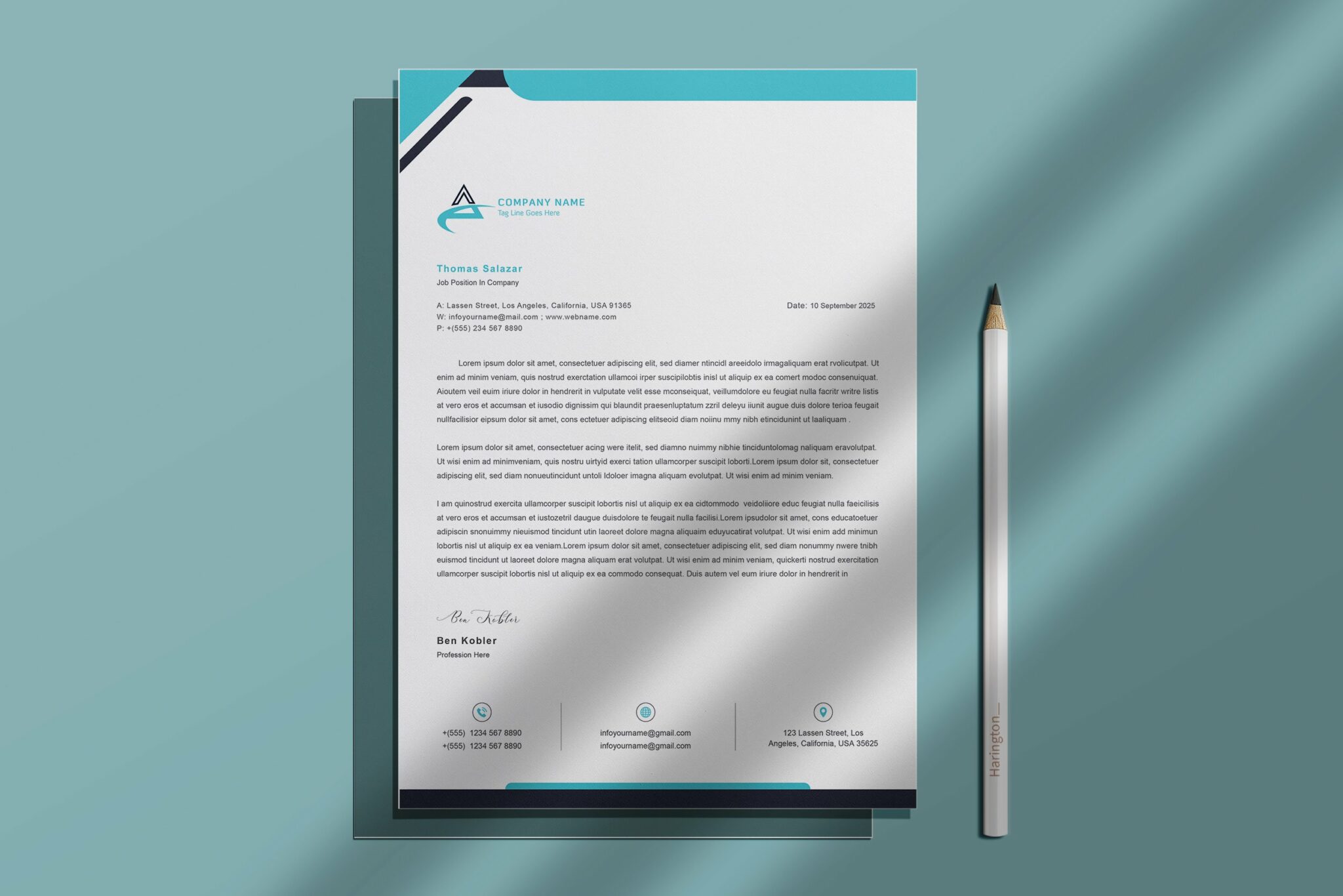Letterhead Template – MasterBundles