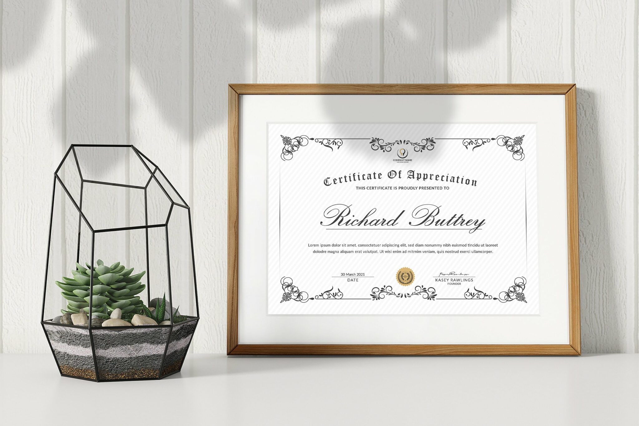 Clean Certificate Template – MasterBundles