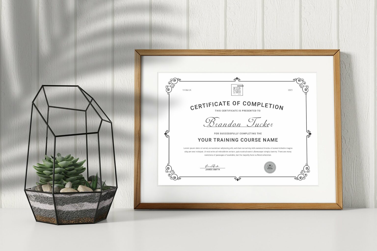 Clean Certificate Template Word – MasterBundles