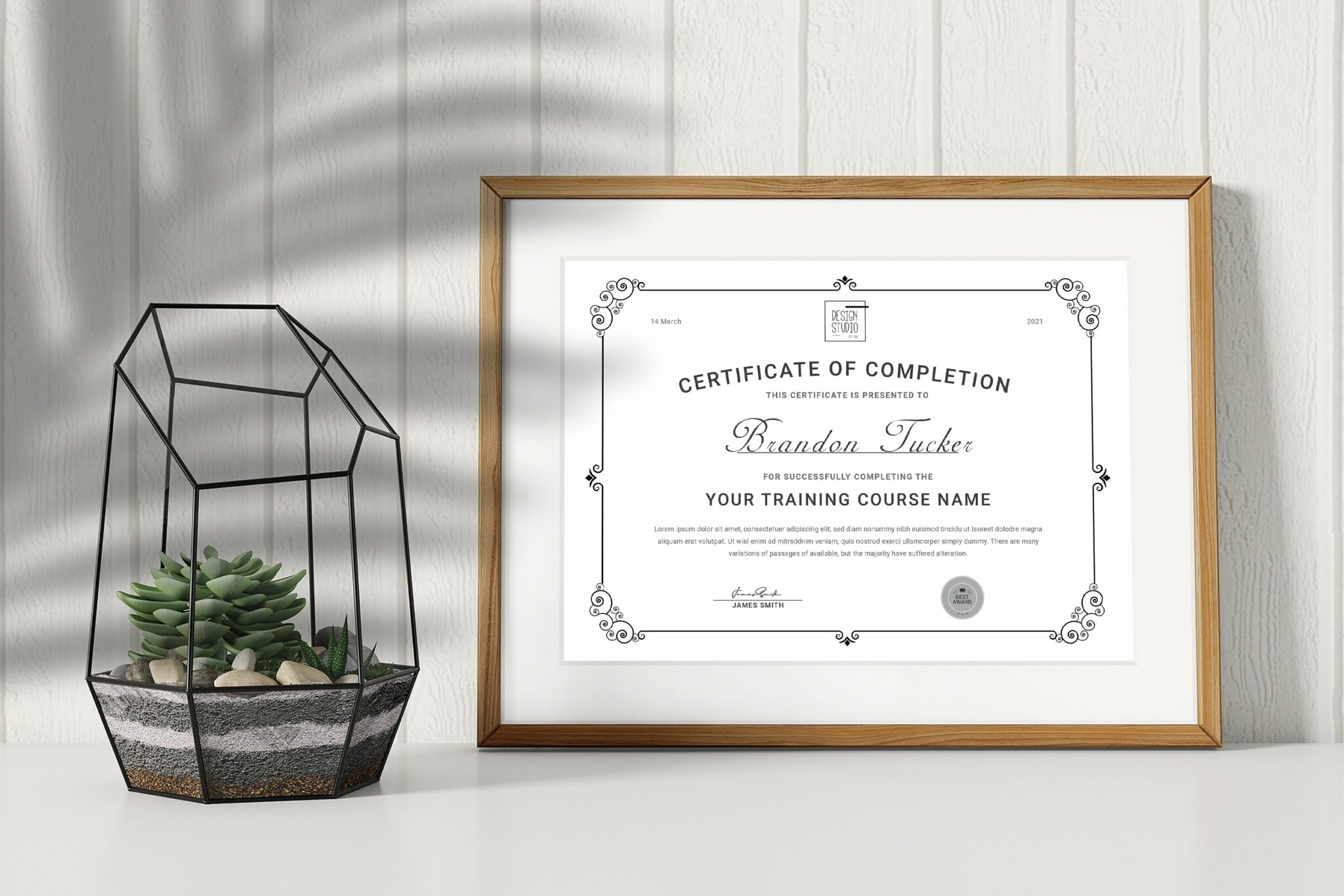 Clean Certificate Template Word – MasterBundles