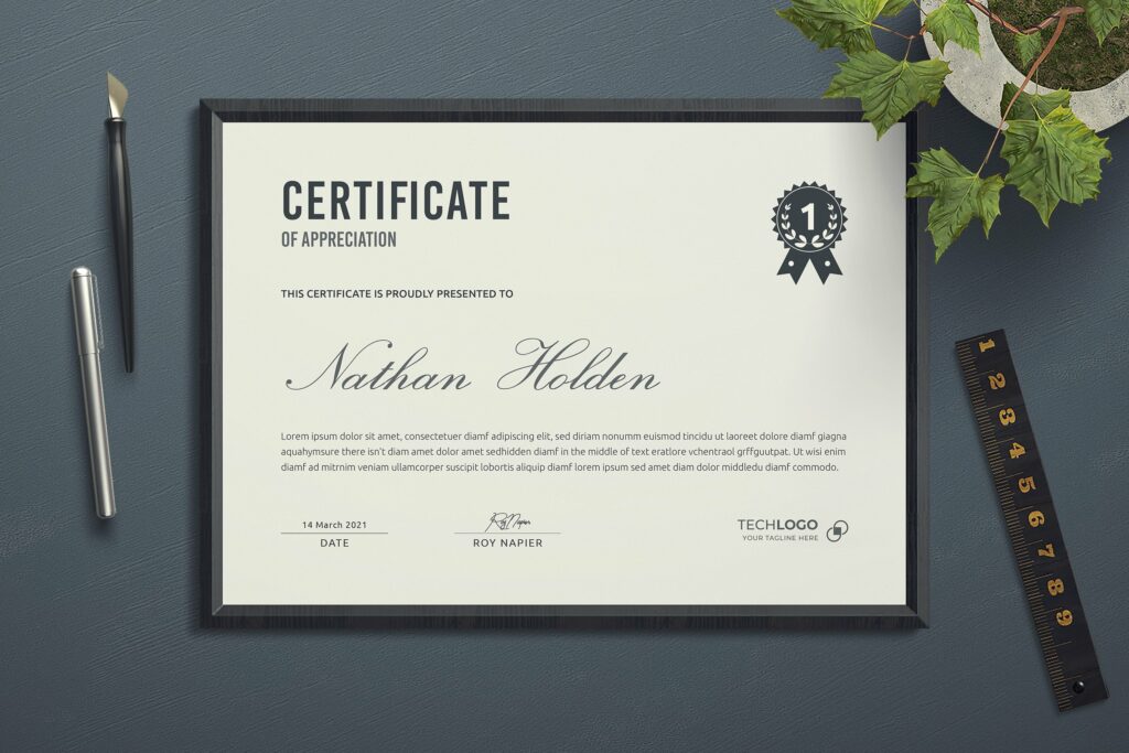 Clean Certificate Word – MasterBundles