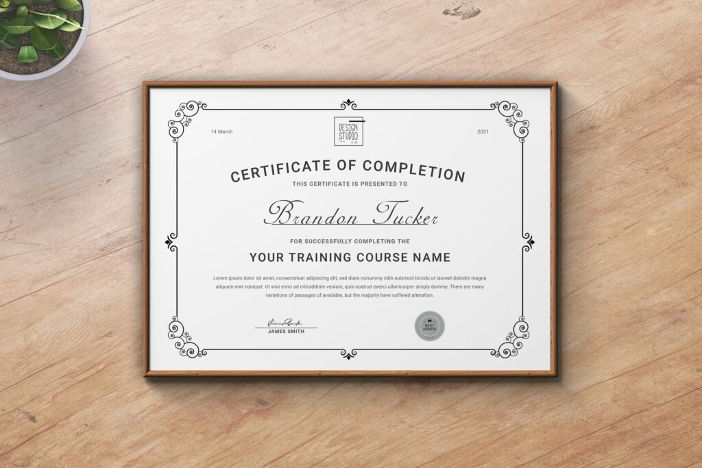 Clean Certificate Template Word – MasterBundles