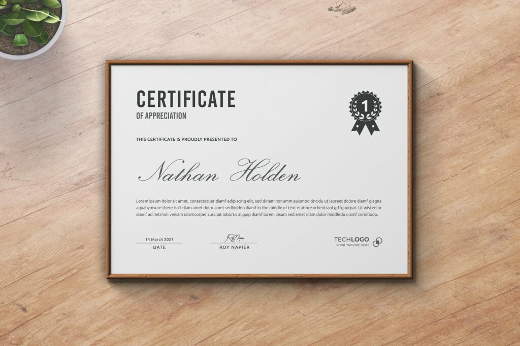 Clean Certificate Word – MasterBundles