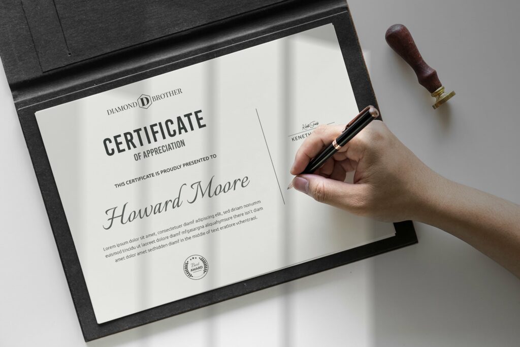 Clean Certificate Template – MasterBundles