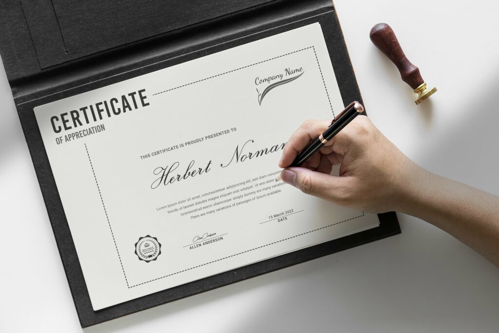 Clean Certificate Template – MasterBundles