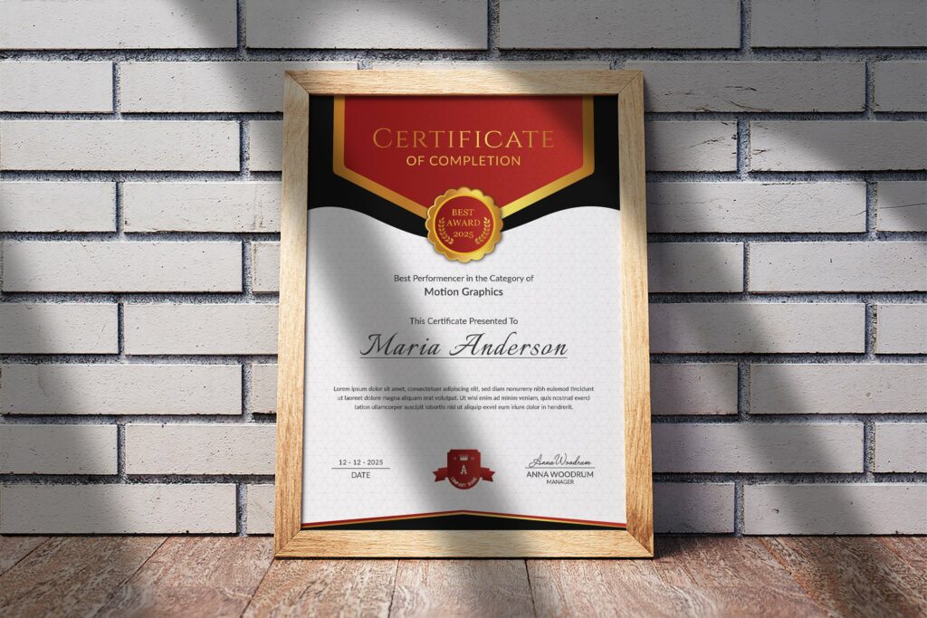 Certificate of Completion Template – MasterBundles