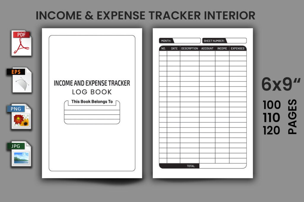 Income and Expense Tracker Log Book - KDP Interior