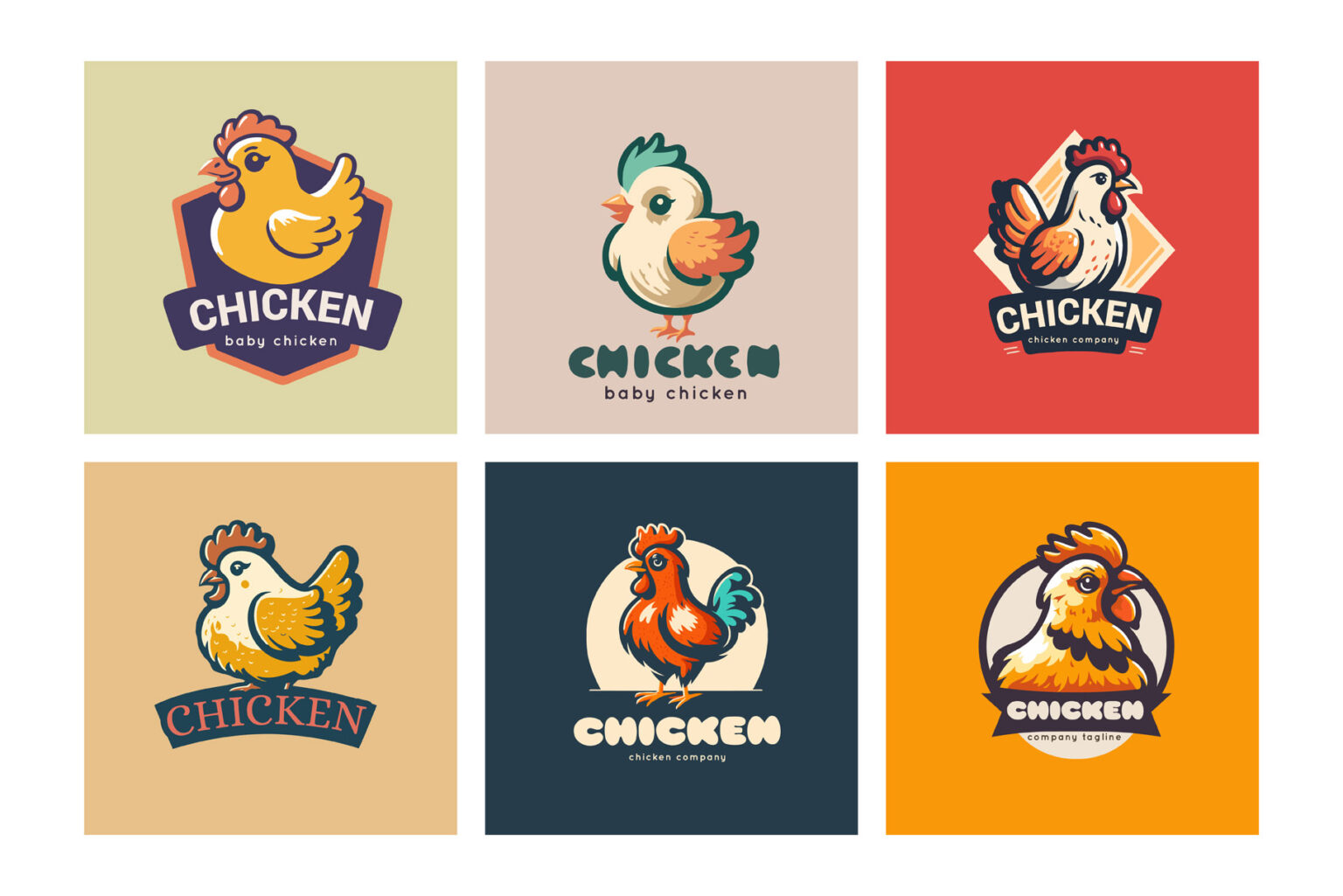 Chicken Rooster Logo Mascot Design - MasterBundles