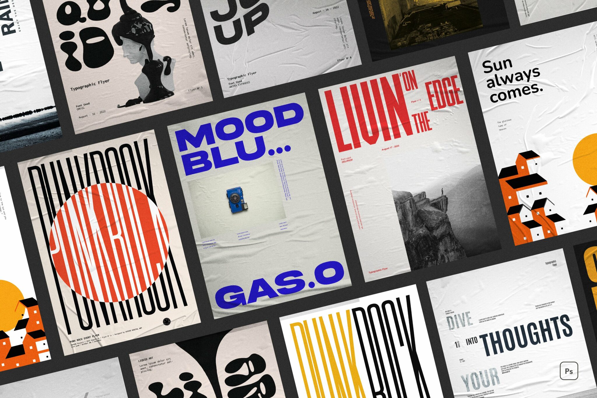 Typographic Flyer / Poster Bundle – MasterBundles