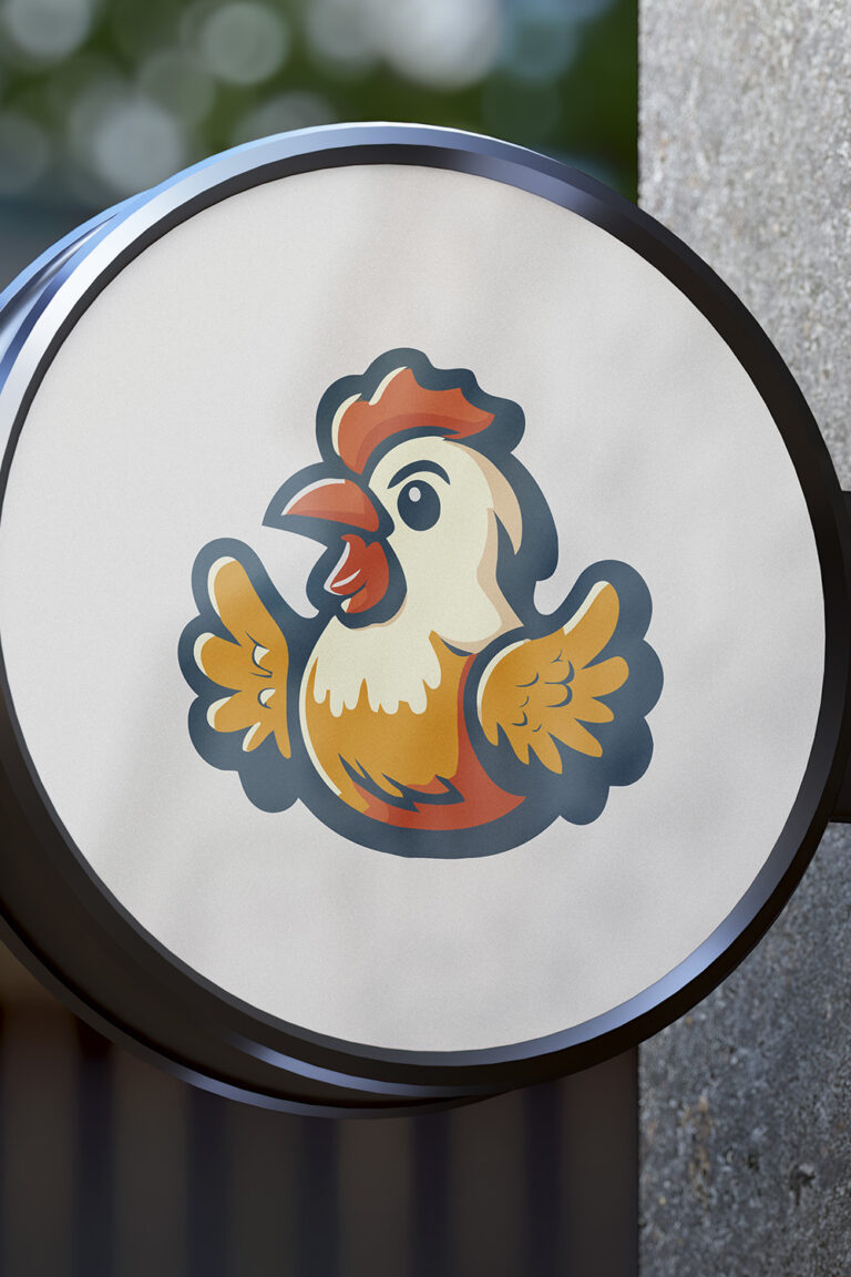 Chicken Rooster Logo Mascot Design - MasterBundles