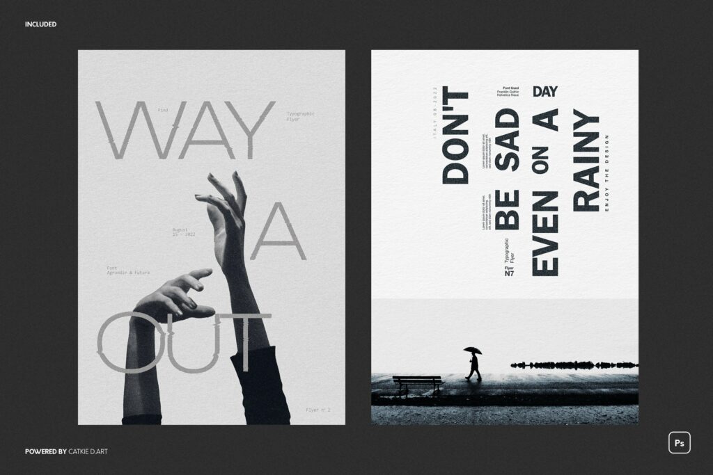 Typographic Flyer / Poster Bundle – MasterBundles