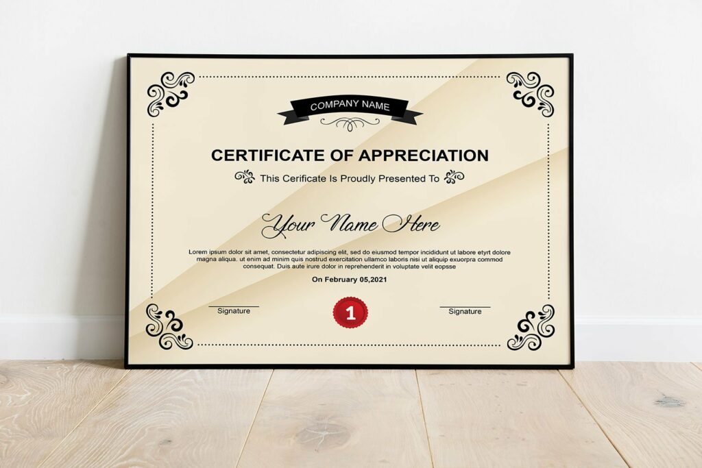 Printable Certificate Canva – MasterBundles