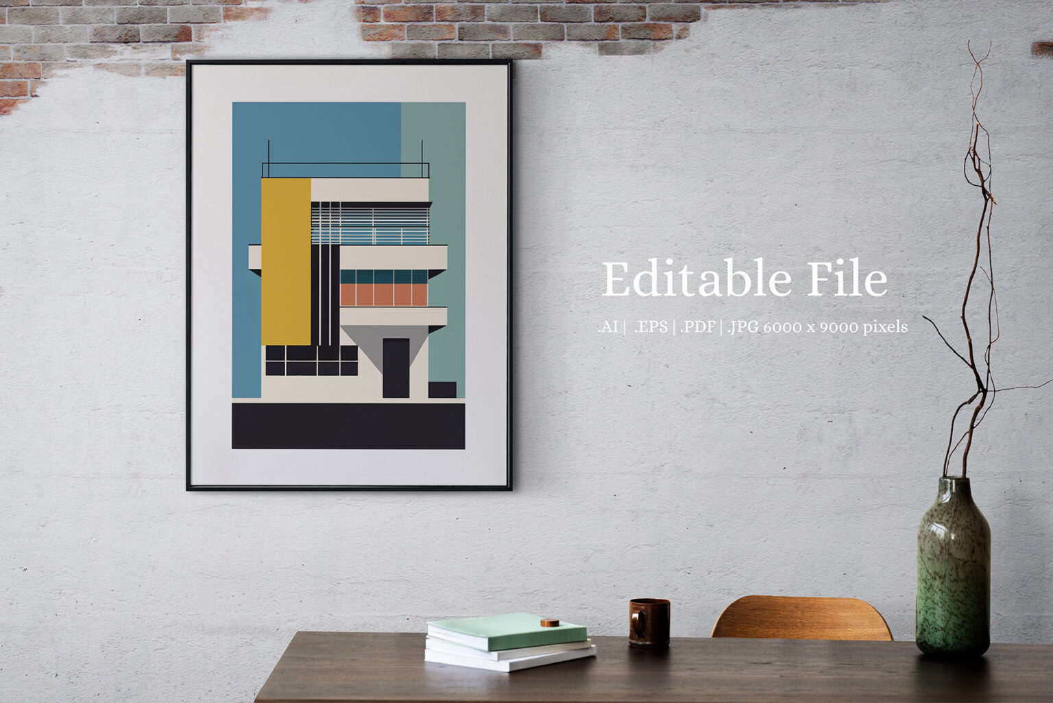 Bauhaus Building Art Print Poster - MasterBundles