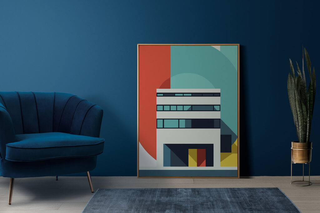 Bauhaus Building Art Print Poster - MasterBundles