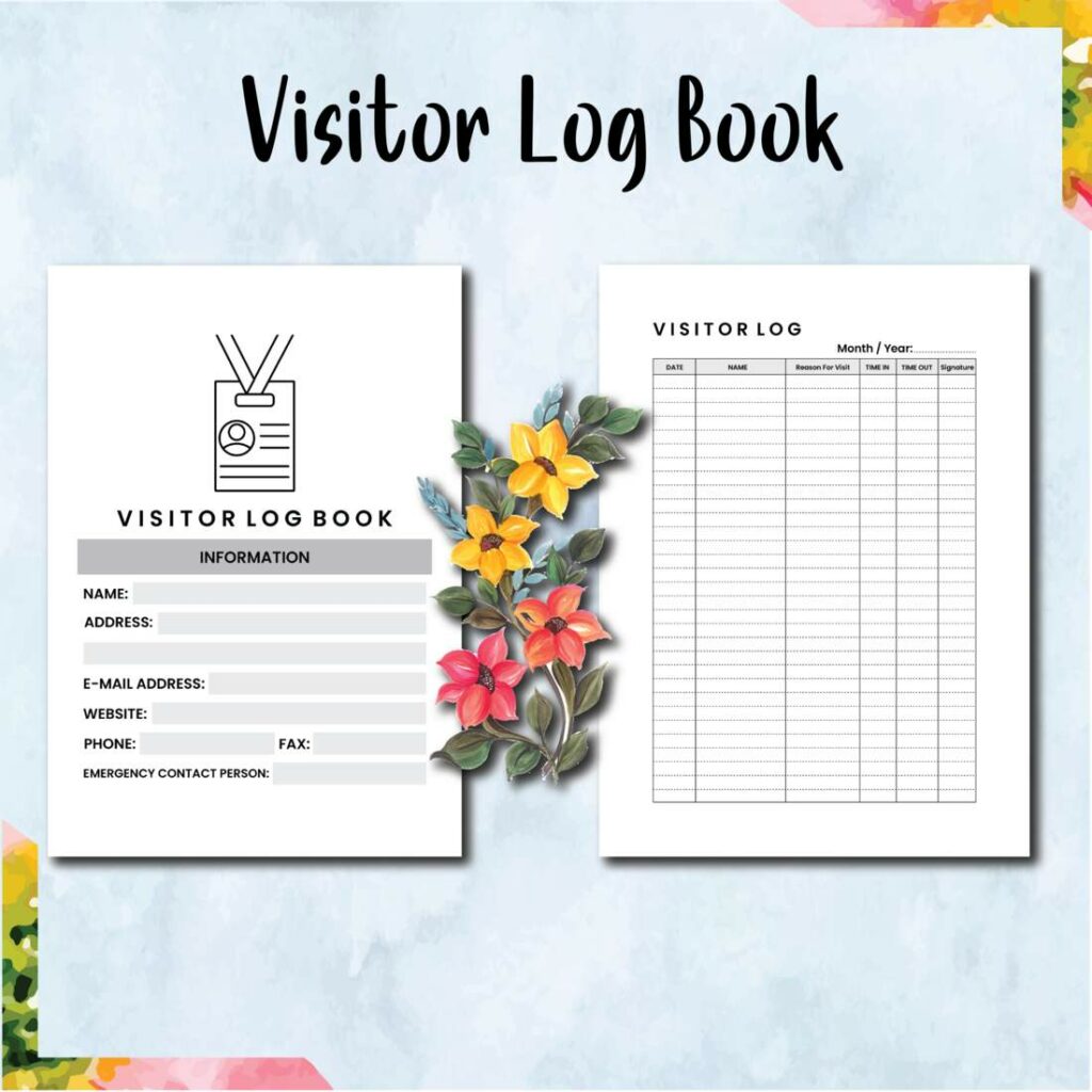 Visitor Logbook KDP Interior - MasterBundles